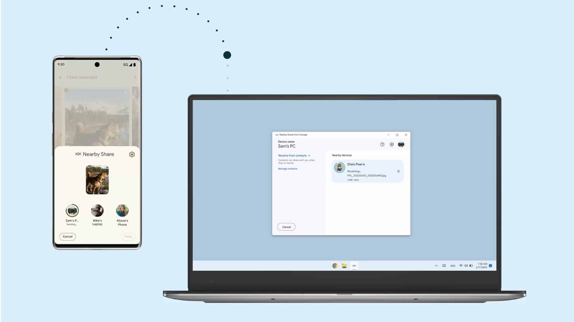 Google veröffentlicht Nearby Share