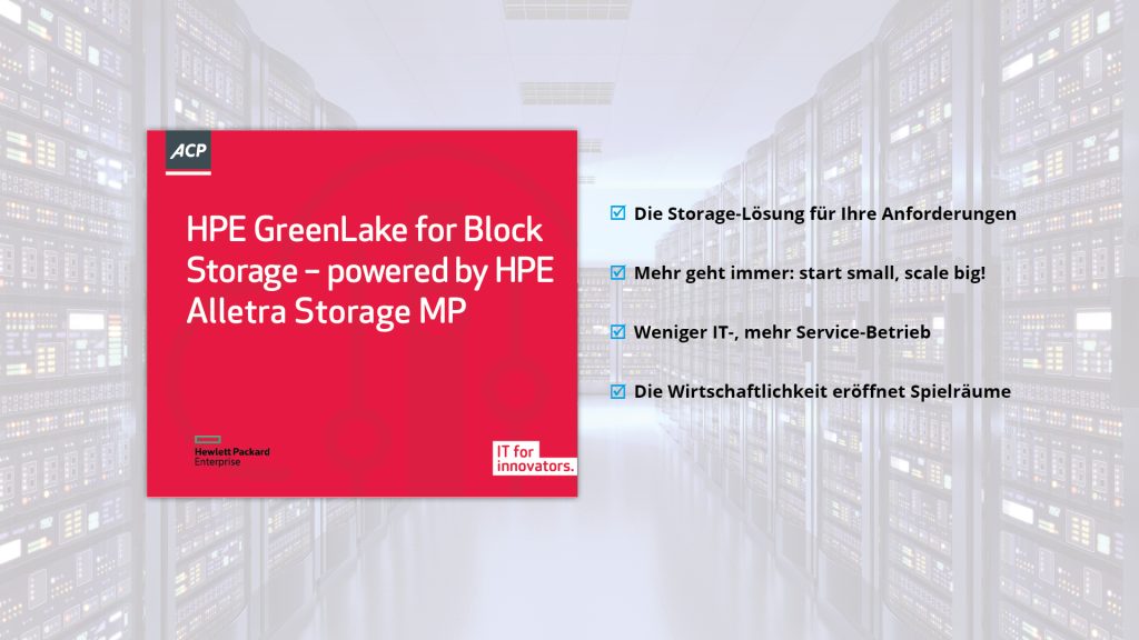 HPE GreenLake for Block Storage